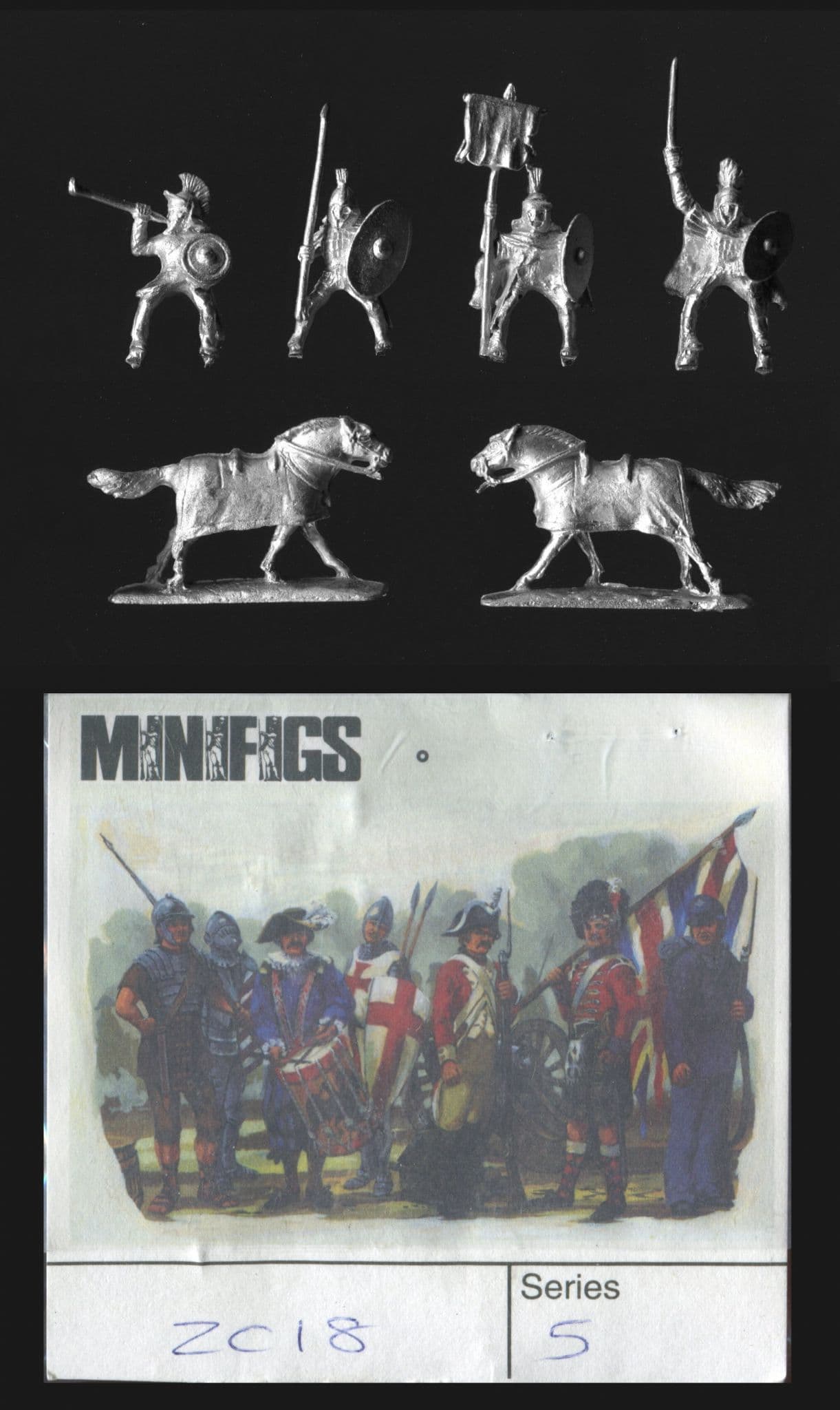 Minifigs 15mm Imperial Romans ZC18 Late Roman Cavalry Command x 4 mtd figs