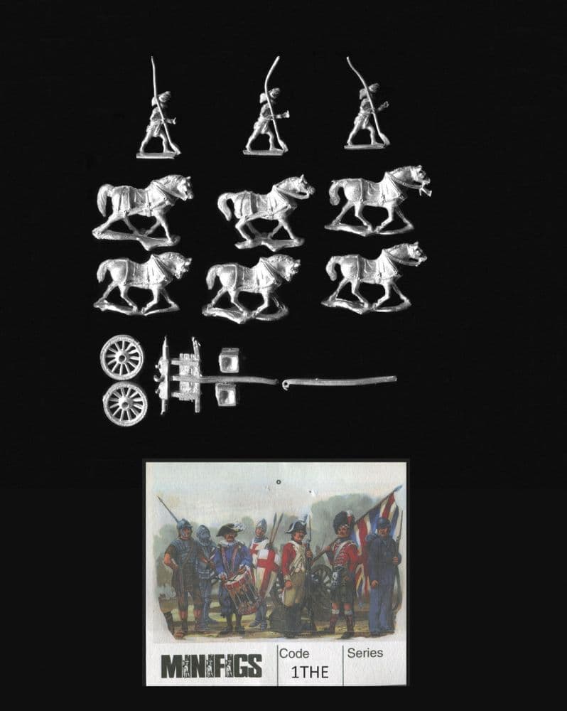 Minifigs 15mm Napoleonic Rev Wars 1THE 6-Horse Team with Indian/Arab ...