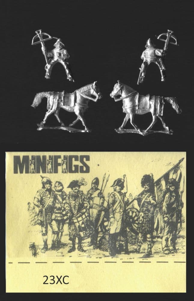 Minifigs 15mm Renaissance Early 16th C 23XC Mounted Crossbowmen x 3 mtd ...