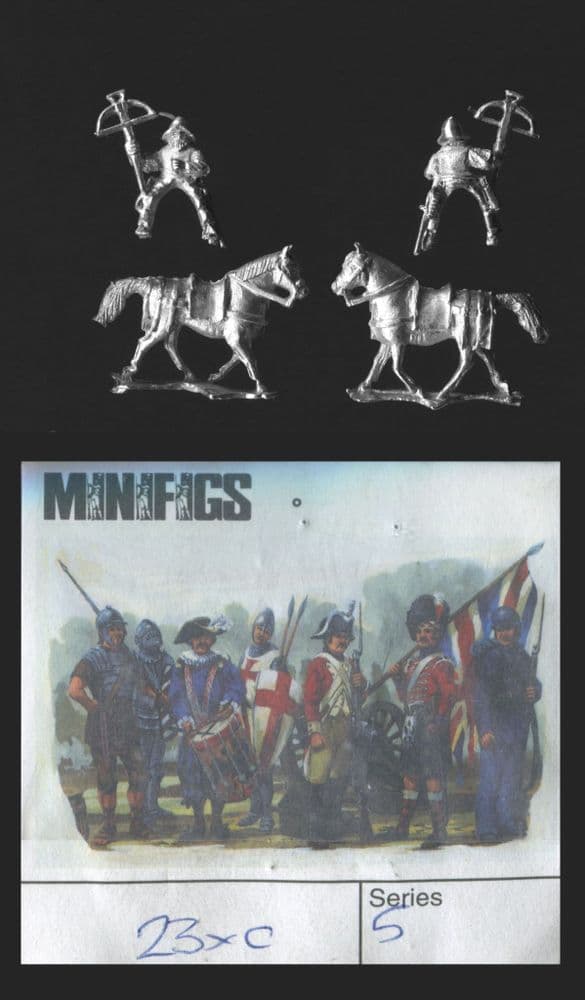 Minifigs 15mm Renaissance Early 16th C 23XC Mounted Crossbowmen x 4 mtd ...