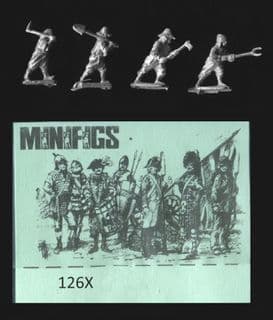 Minifigs 15mm Thirty Years War 126X Catalan Peasants x 8 assorted figs