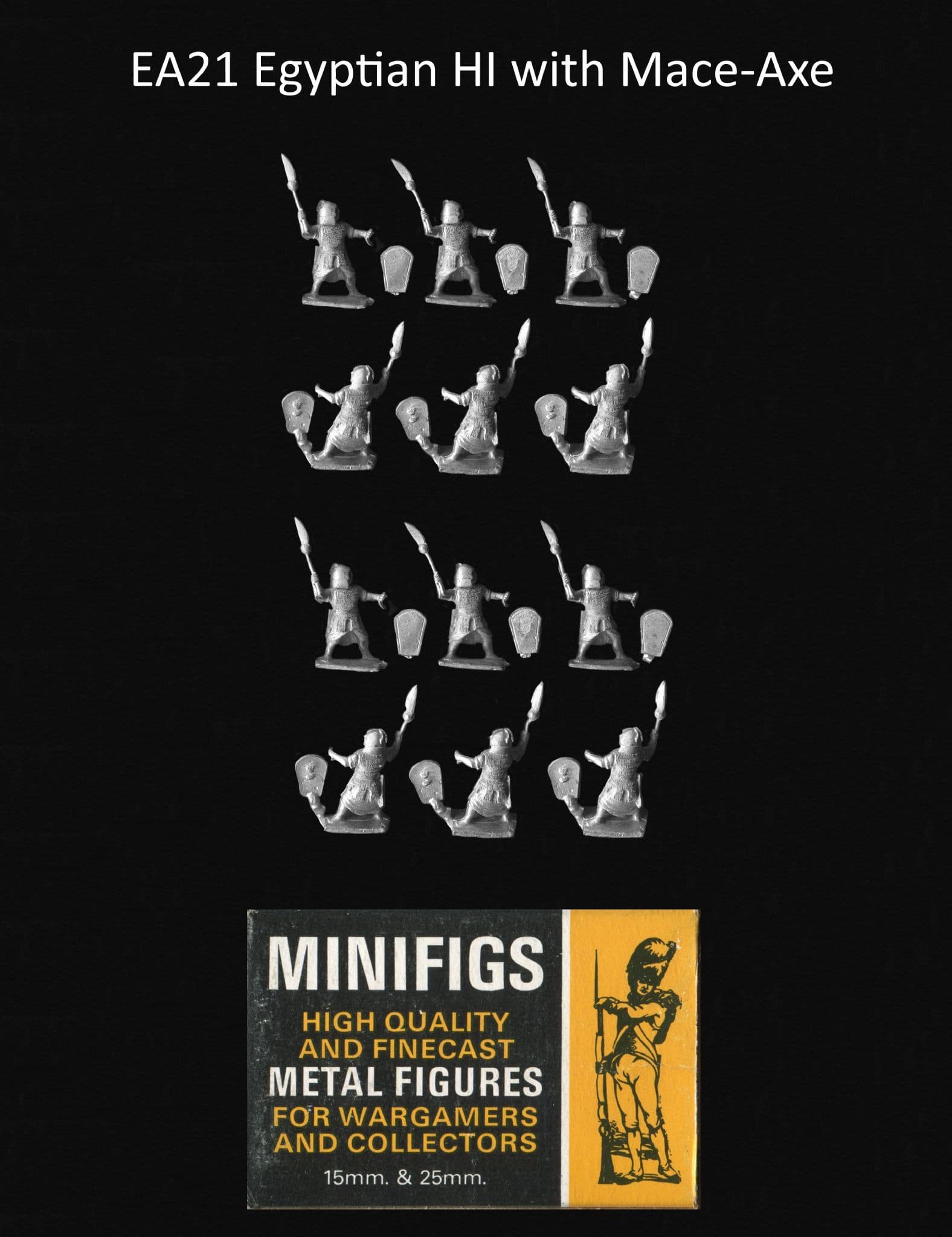 Minifigs 25mm Ancient Egypt & Assyria EA21 Egyptian HI with Mace-Axe x 12
