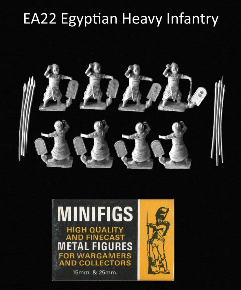 Minifigs 25mm Ancient Egypt & Assyria EA22 Egyptian Heavy Infantry x 8