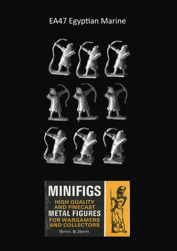 Minifigs 25mm Ancient Egypt & Assyria EA47 Egyptian Marine Bowmen x 9