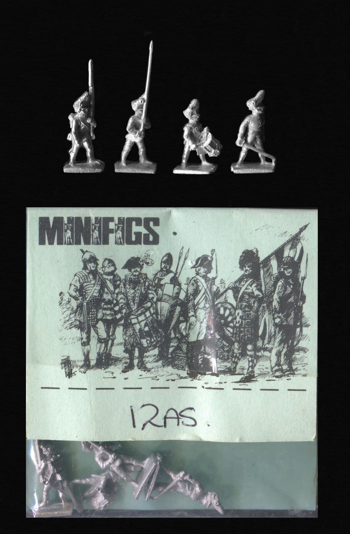 Minifigs Vintage 15mm Napoleonic Austrian 12AS Grenadier Command old ...