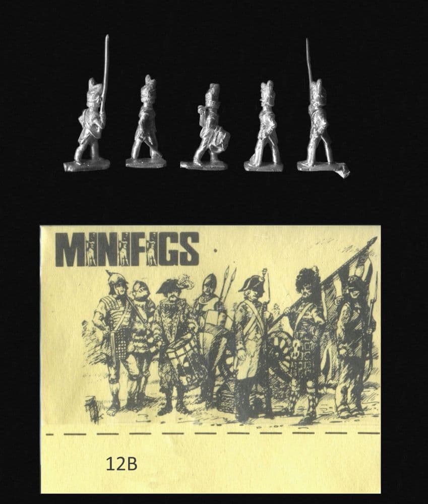 Minifigs Vintage 15mm Napoleonic British 12B Fusilier Command old range ...