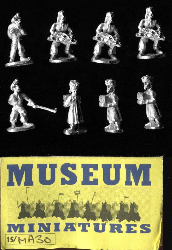 Museum Miniatures 15mm Camp Followers MA30 Arab or Turk Male x 8