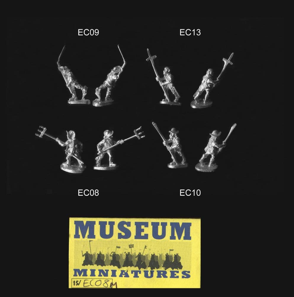 Museum Miniatures 15mm ECW EC08 09 10 13 mixed Recruits with mixed ...
