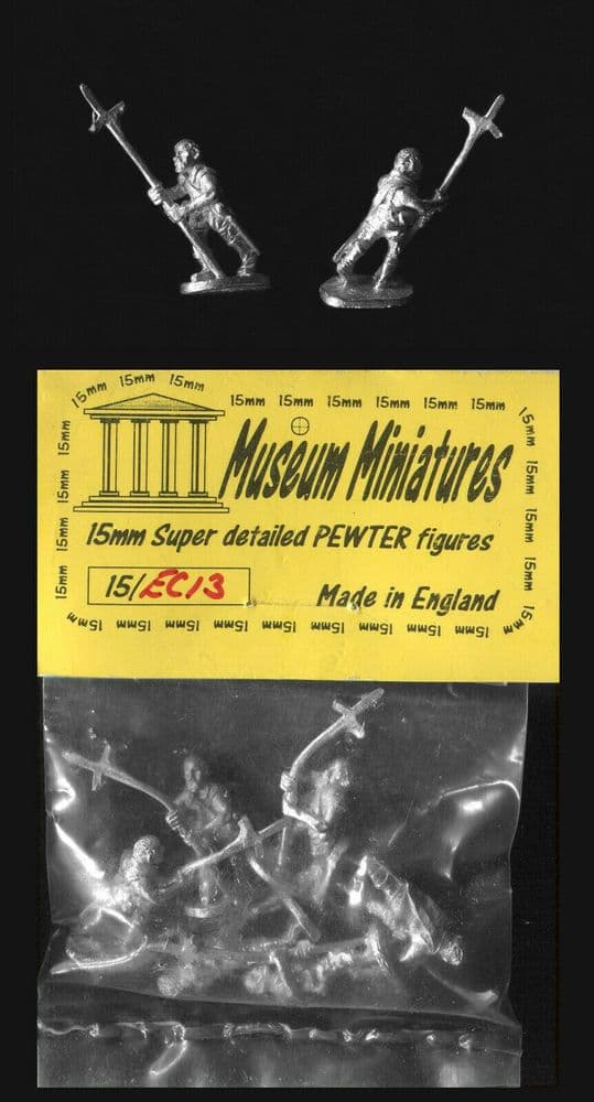 Museum Miniatures 15mm ECW EC13 Recruits with Bill x 8