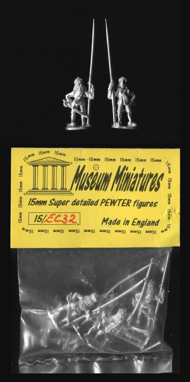 Museum Miniatures 15mm ECW EC32 Young Pikemen pike vertical x 7