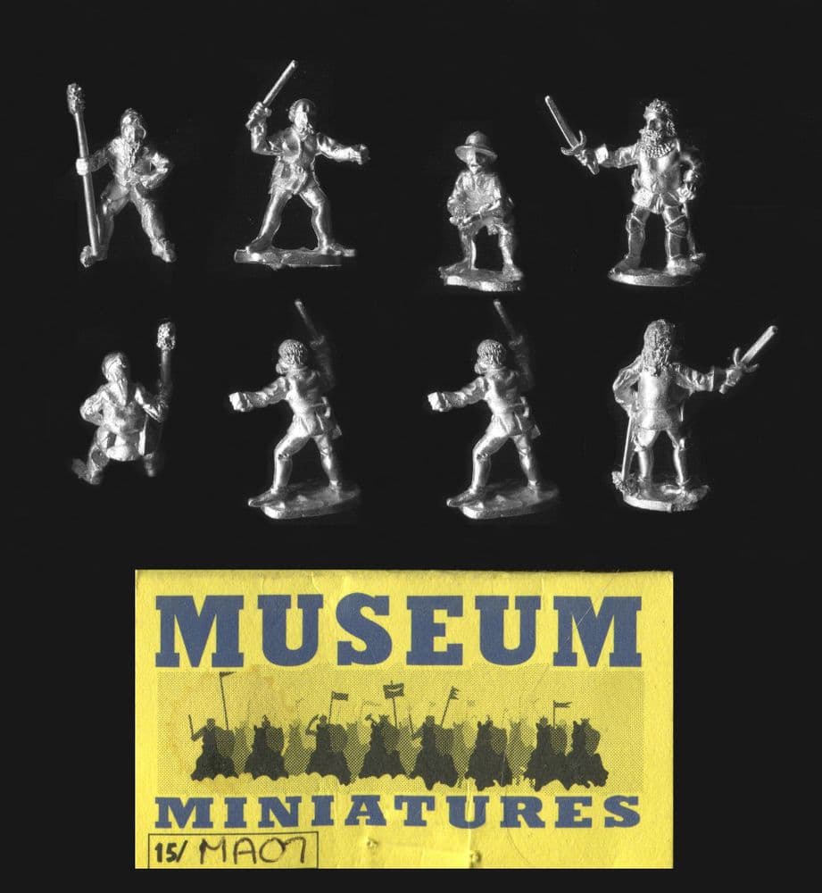 Museum Miniatures 15mm Medieval Artillery MA07 Gun Crew x 8 figs