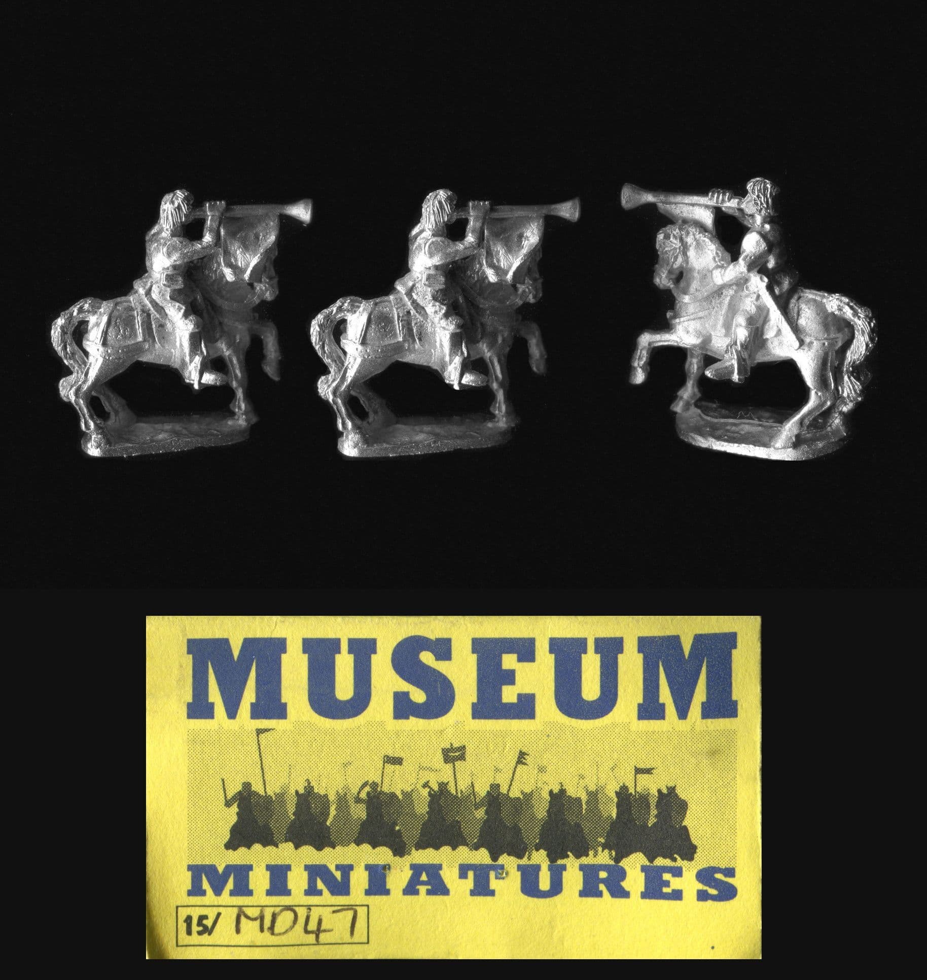 Museum Miniatures 15mm Medieval MD47 Mounted Trumpeter x 3