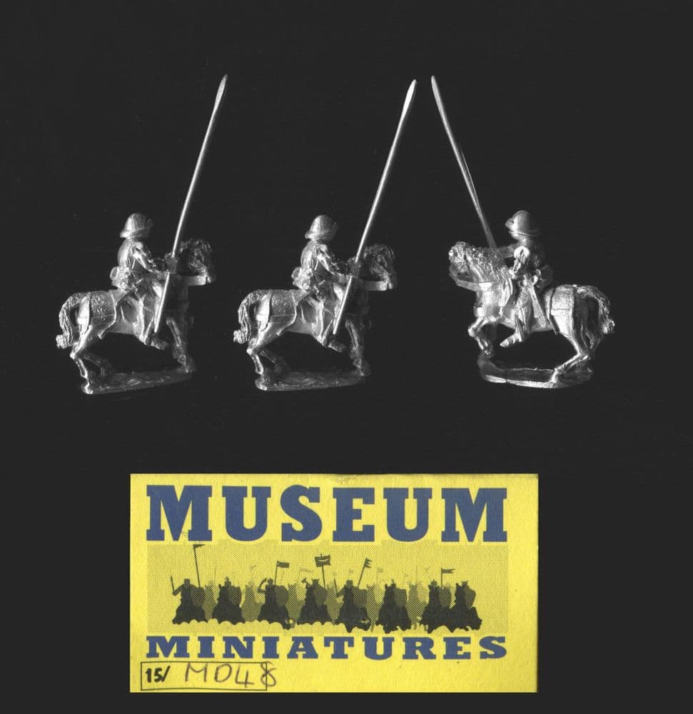 Museum Miniatures 15mm Medieval MD48 Standard Bearer/Lancer x 3 mtd ...