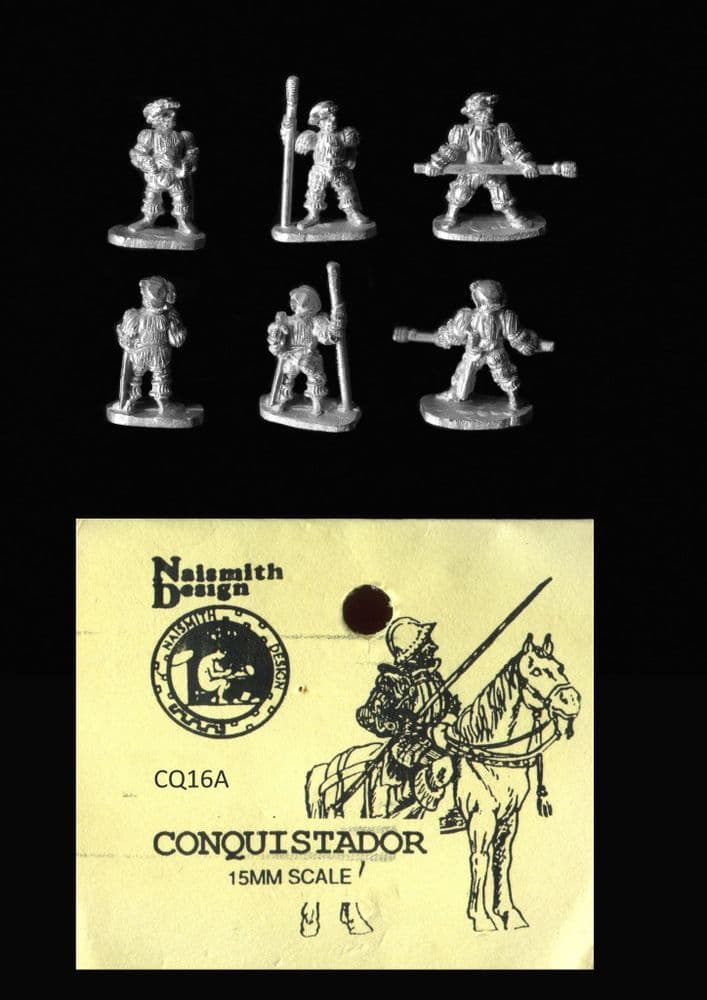 Naismith Design 15mm Conquistador Range CQ16A Artillery Crew 6