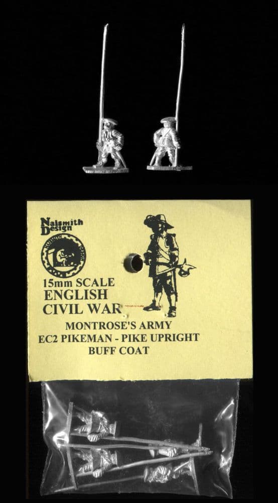 Naismith Design 15mm ECW Montrose Army EC02 Pikeman Buff Coat Pike Upright 6