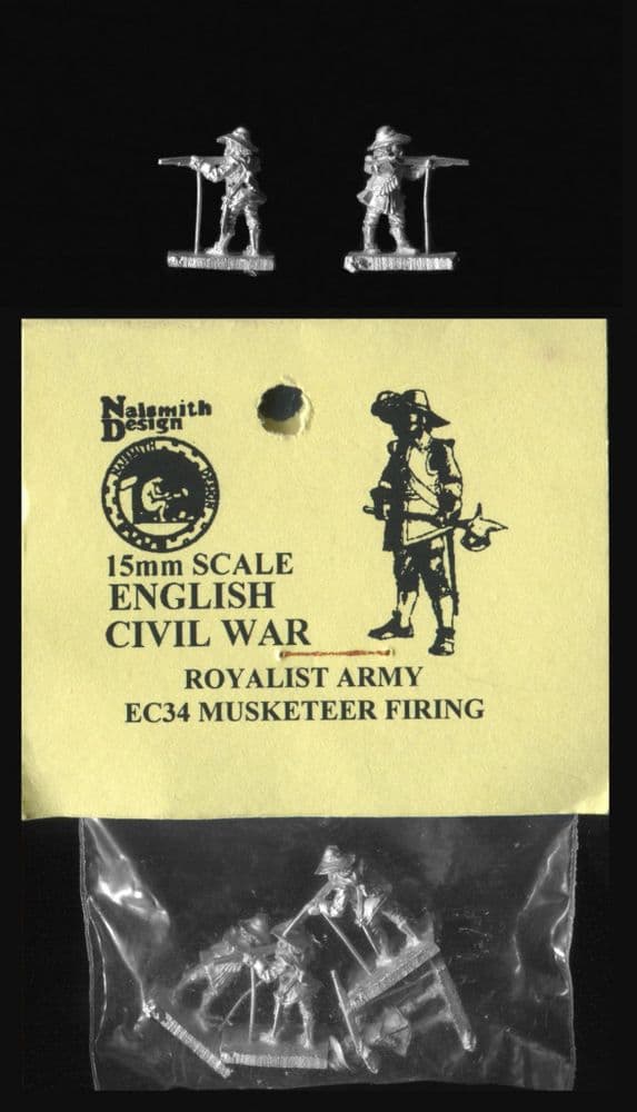 Naismith Design 15mm ECW Royalist Army EC34 Musketeer Firing 5