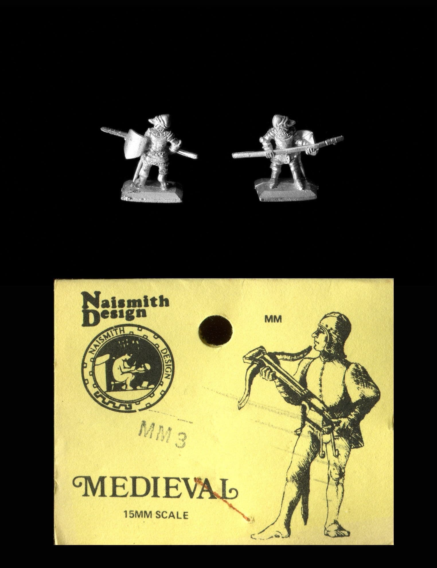Naismith Design 15mm Medieval HYW MM03 Dismounted Knight Hounskull Helm ...