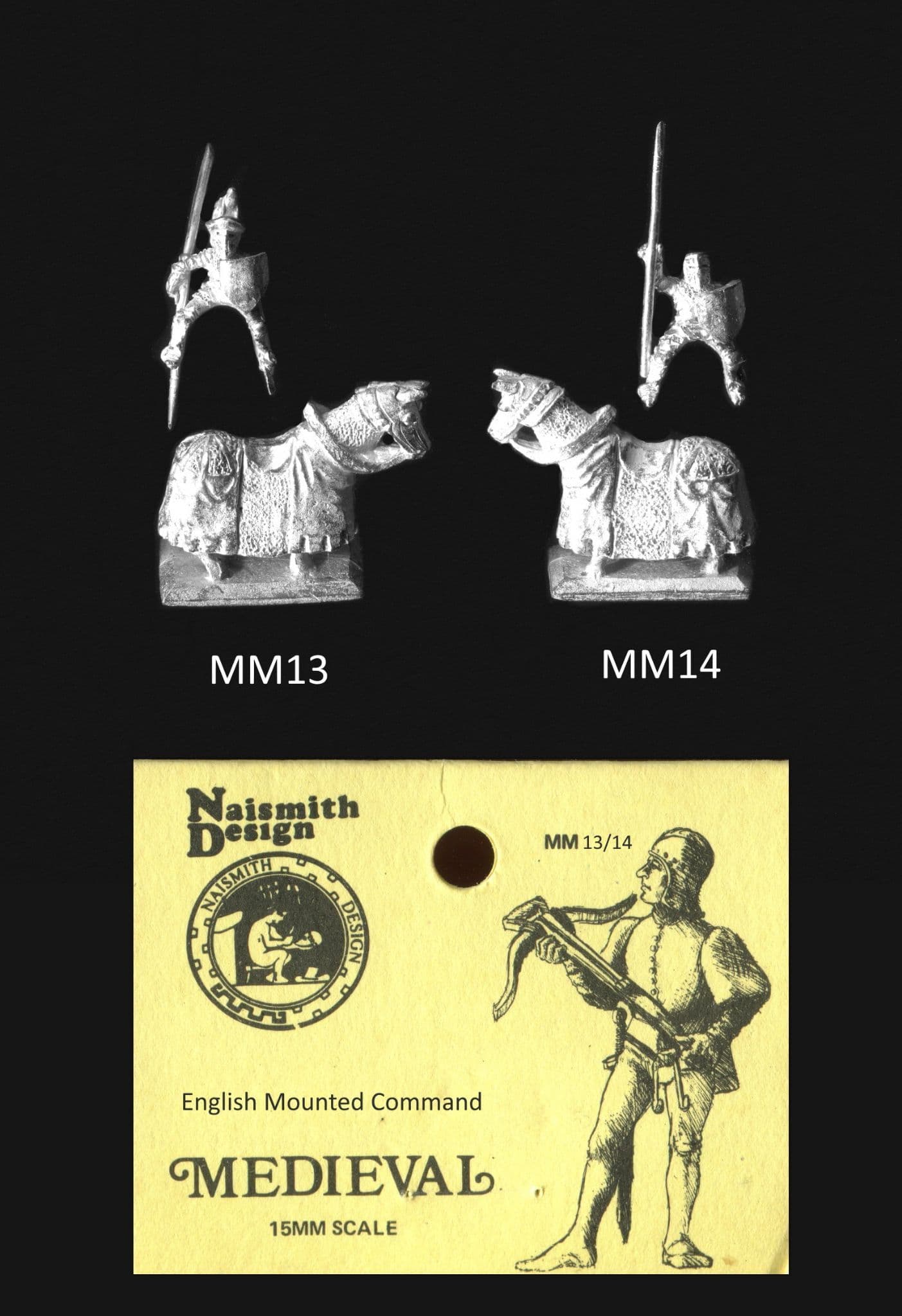 Naismith Design 15mm Medieval HYW MM13/MM14 Mounted Command 2 models