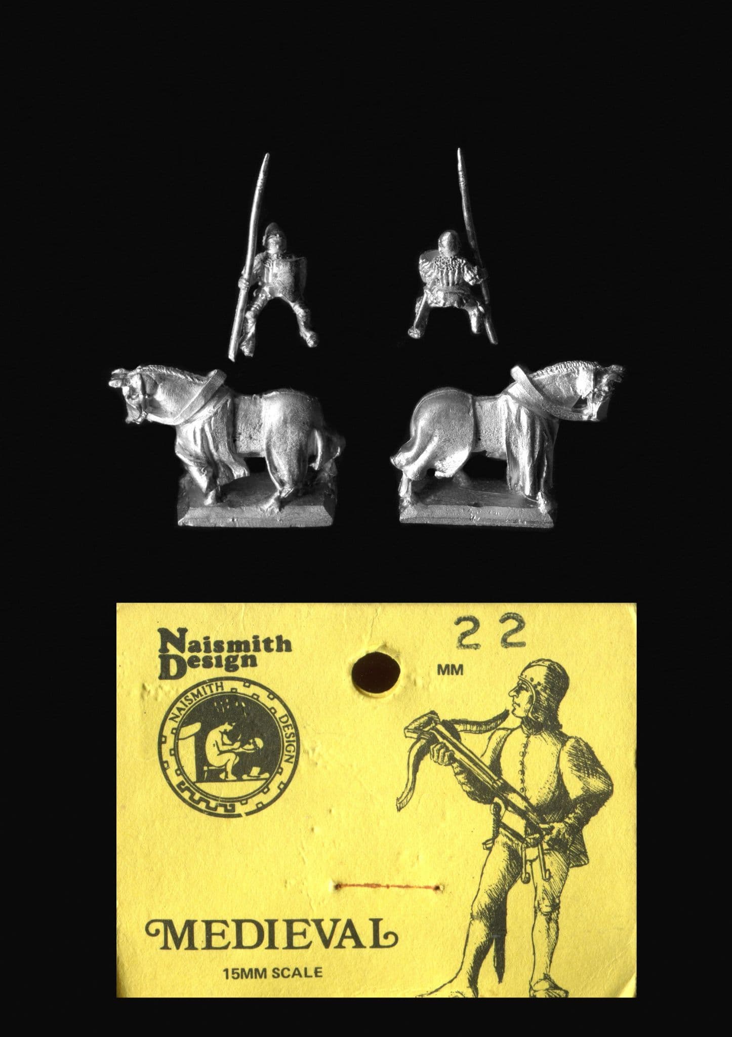 Naismith Design 15mm Medieval HYW MM22 Mounted French Knight Hounskull ...