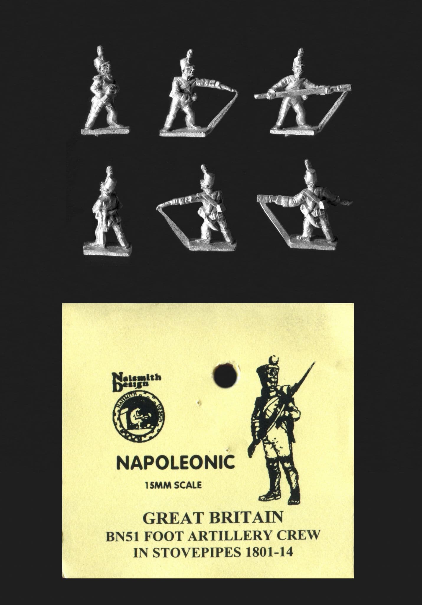 Naismith Design 15mm Napoleonic British BN51 Foot Artillery Stovepipe ...