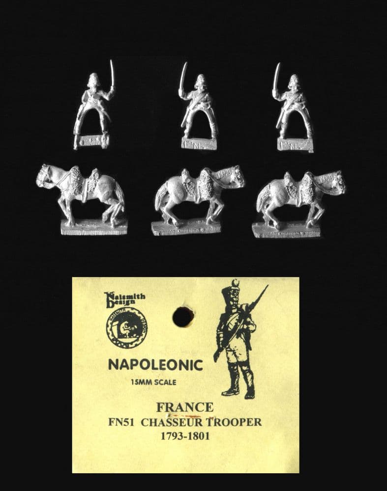 Naismith Design 15mm Napoleonic French FN51 Chasseur Troopers 1793-1801 x 3