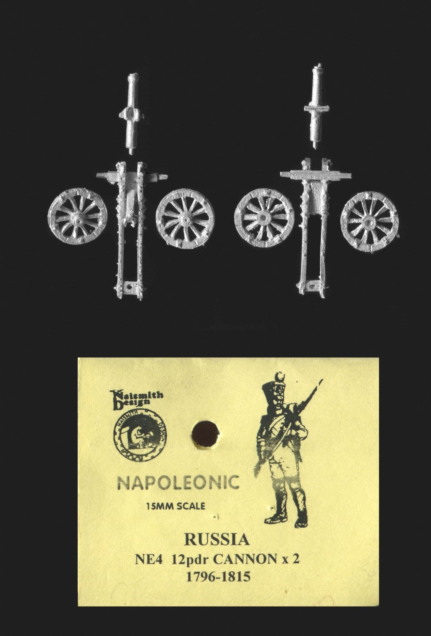 Naismith Design 15mm Napoleonic Russian NE04 12pdr Cannon 1796 1815 2 ...