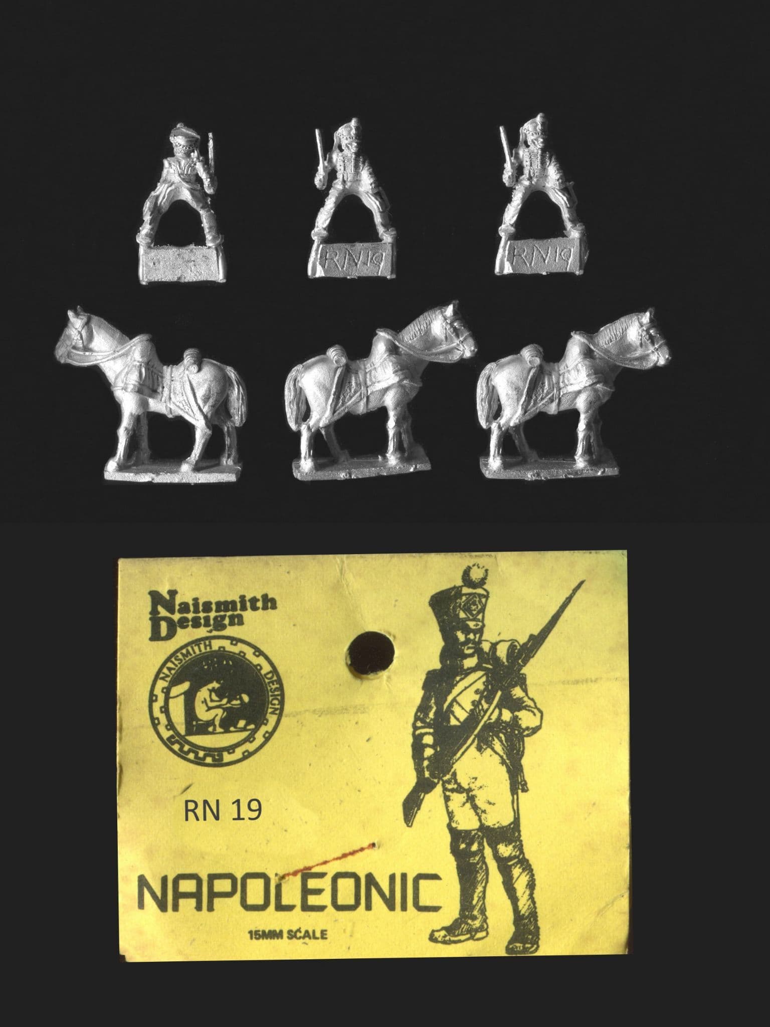 Naismith Design 15mm Napoleonic Russian RN19 Hussar Troopers 3 mtd figs
