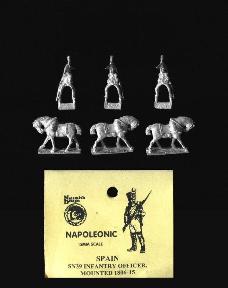 Naismith Design 15mm Napoleonic Spanish SN39 Infantry Officer Mounted ...