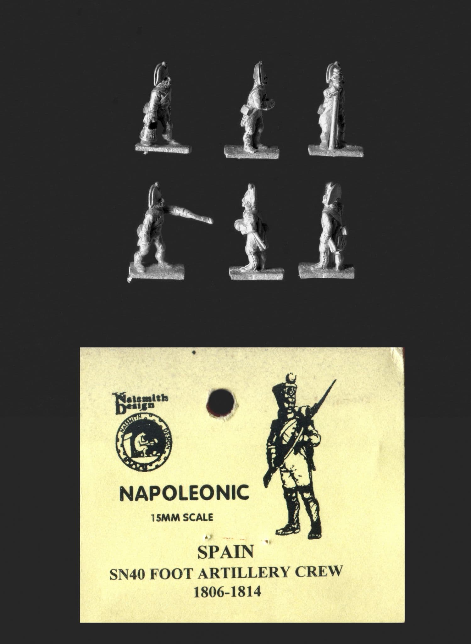 Naismith Design 15mm Napoleonic Spanish SN40 Foot Artillery Crew 1806 ...