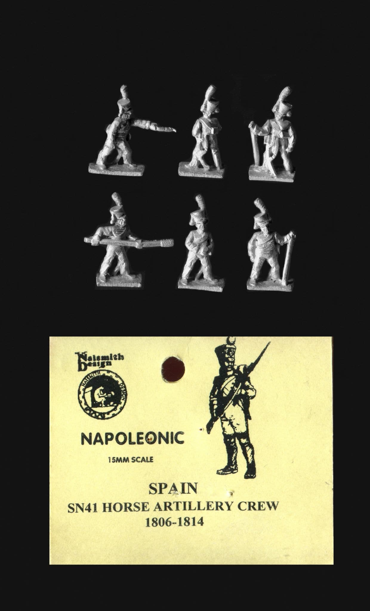 Naismith Design 15mm Napoleonic Spanish SN41 Horse Artillery Crew 1806 ...