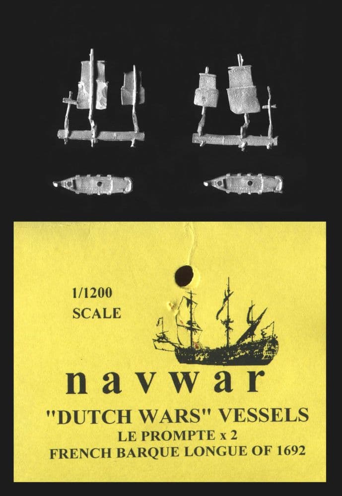 Navwar 1/1200 17th/18th Century DUF06 French Ship Le Prompte Barque ...