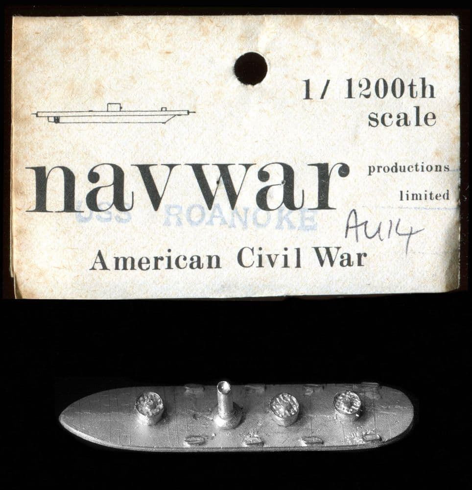 Navwar 1/1200 ACW Naval AU14 USS Roanoke Monitor ex Screw Frigate x 1