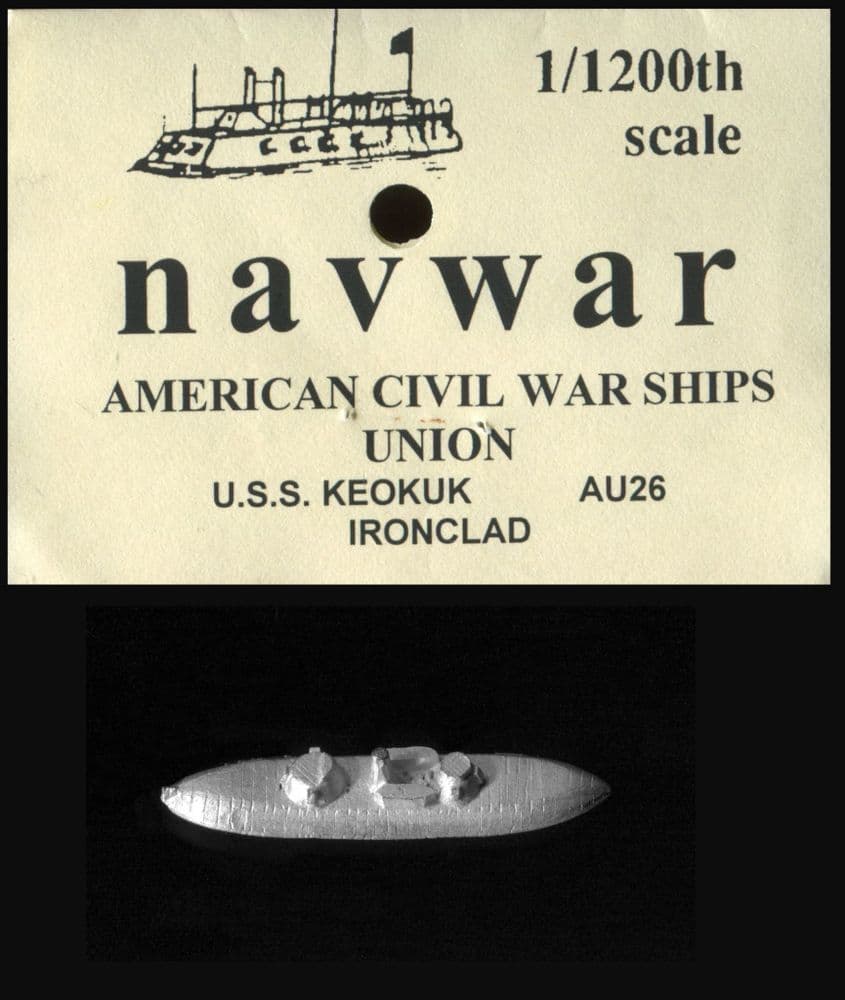 Navwar 1/1200 ACW Naval AU26 USS Keokuk Ironclad x 1