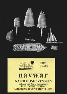 Navwar 1/1200 Napoleonic Ships America USS Constitution 44 gun Frigate x1