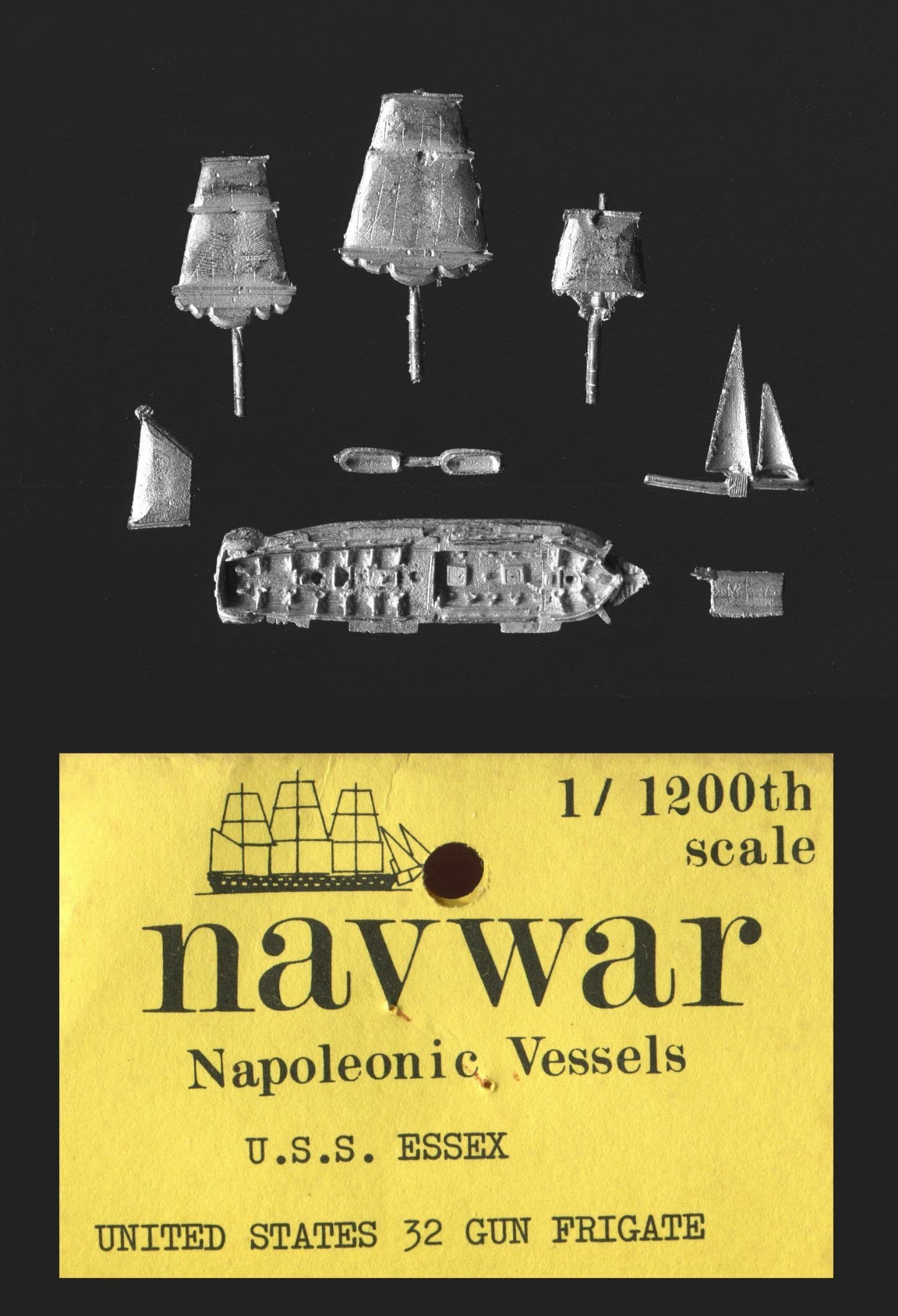 Navwar 1/1200 Napoleonic Ships America USS Essex 32 gun Frigate x1