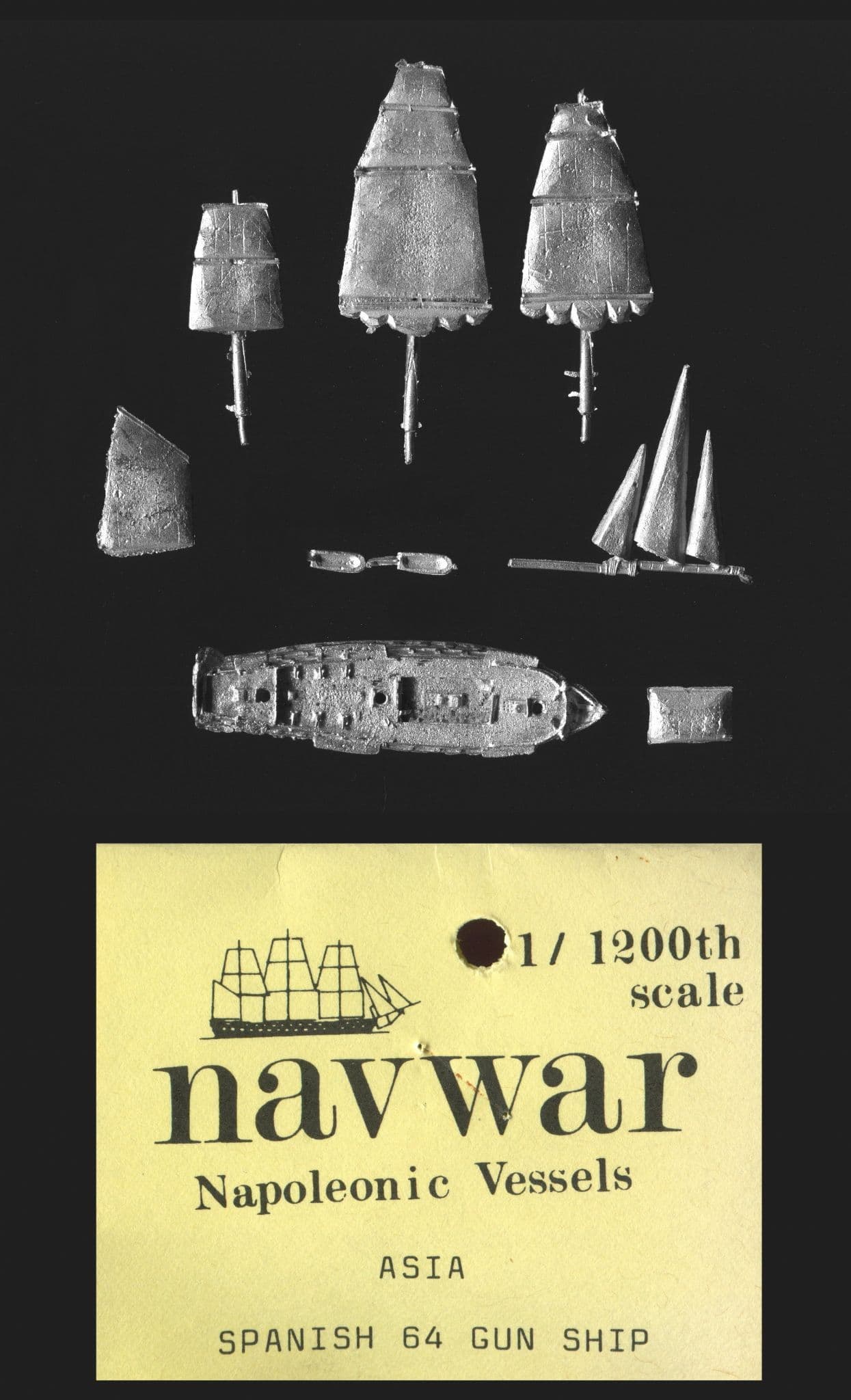 Navwar 1/1200 Napoleonic Ships Spanish Asia 64 gun Ship of the Line x 1