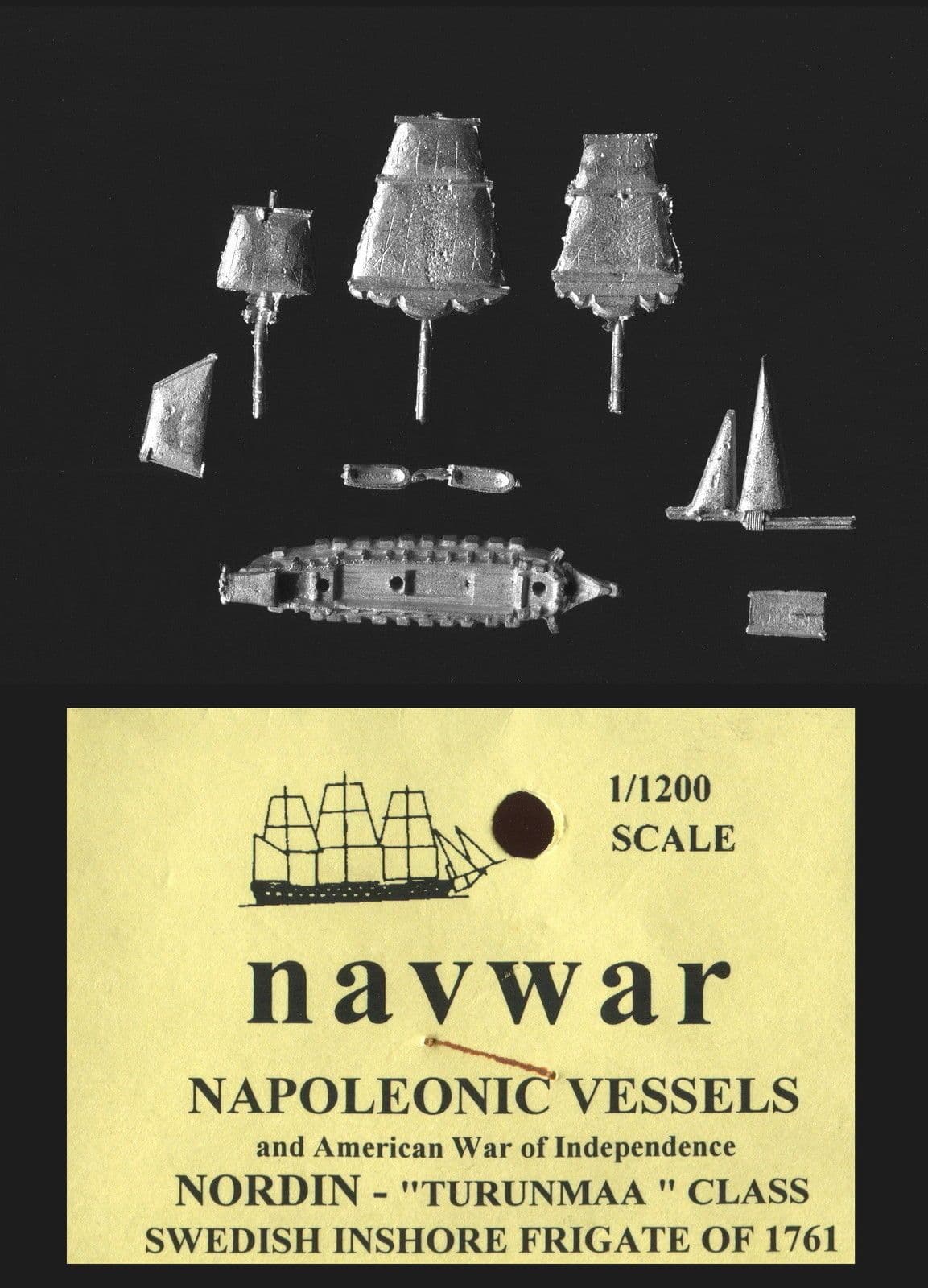 Navwar 1/1200 Napoleonic Ships Swedish Nordin 32 gun Inshore Frigate x 1