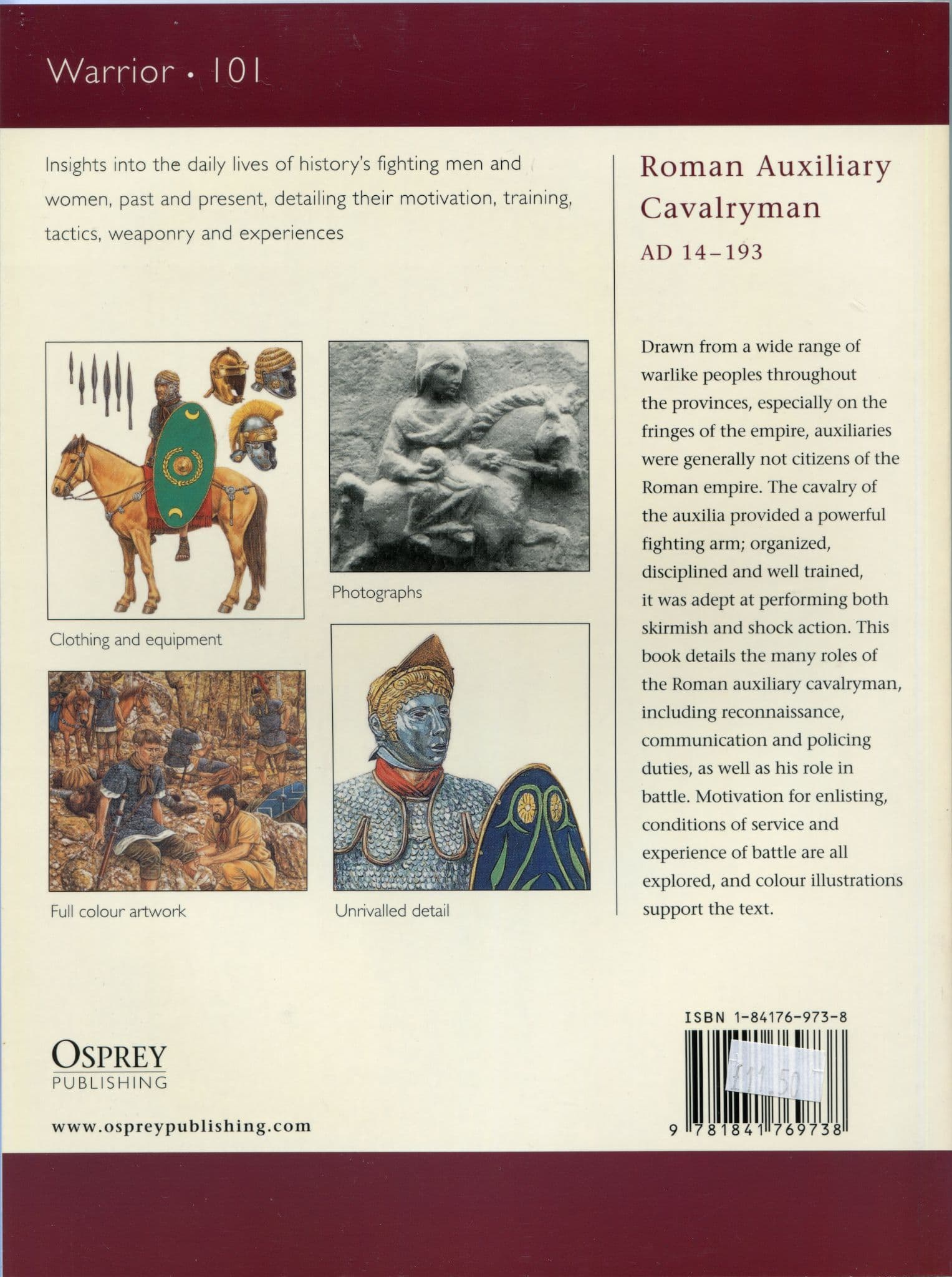 Osprey Warrior WAR 101 Roman Auxiliary Cavalryman AD 14-193