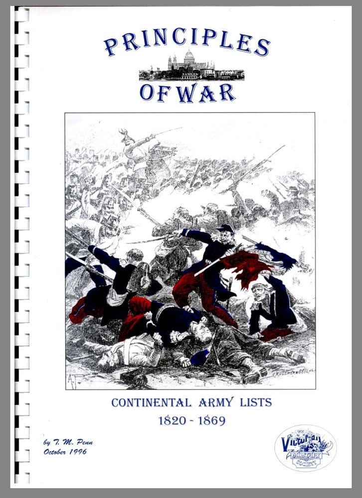 Principles of War Continental Army Lists 1820-1869