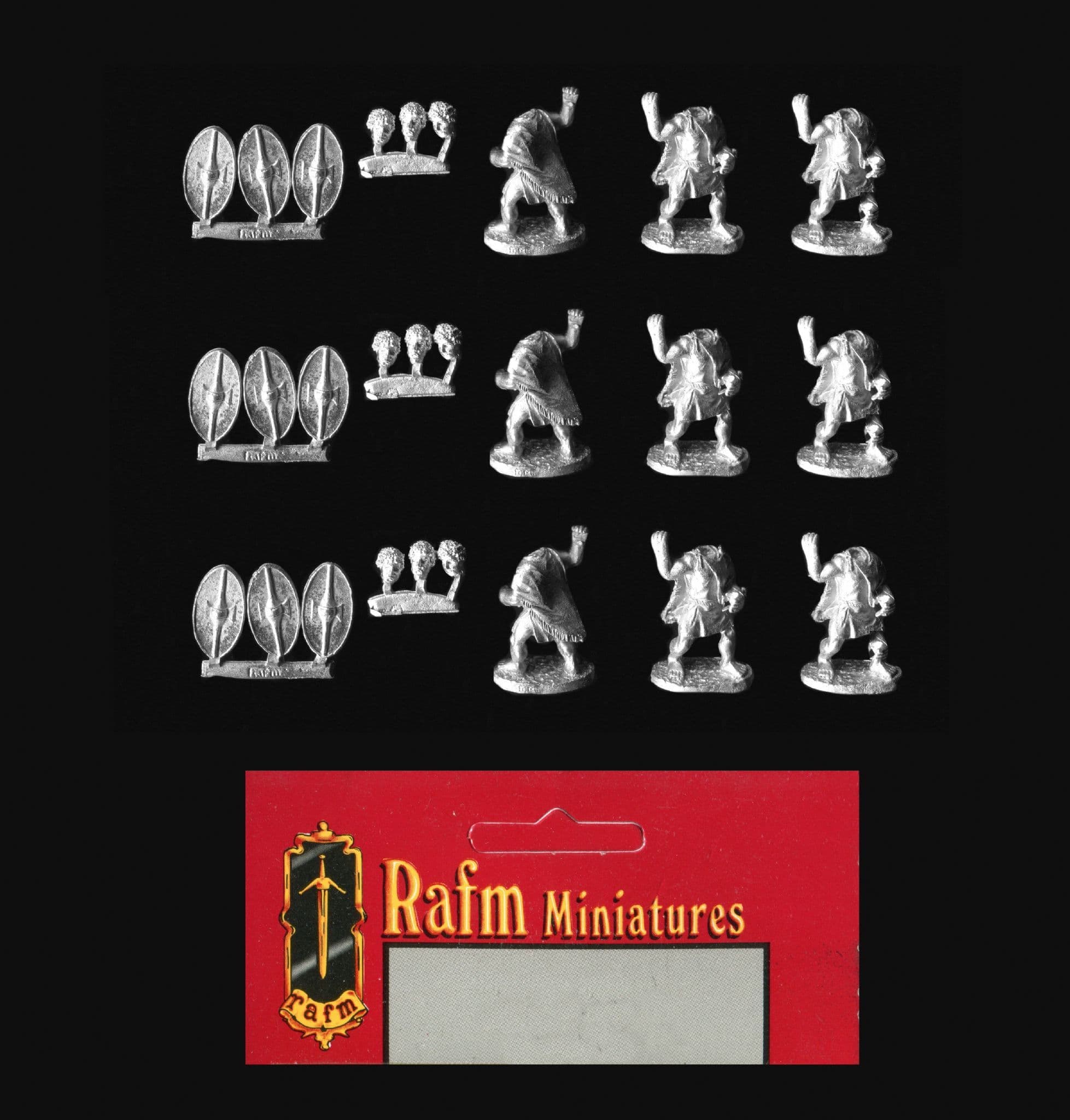Rafm 25mm Ancients Infantry with Javelin/Light Spear x 9 figs