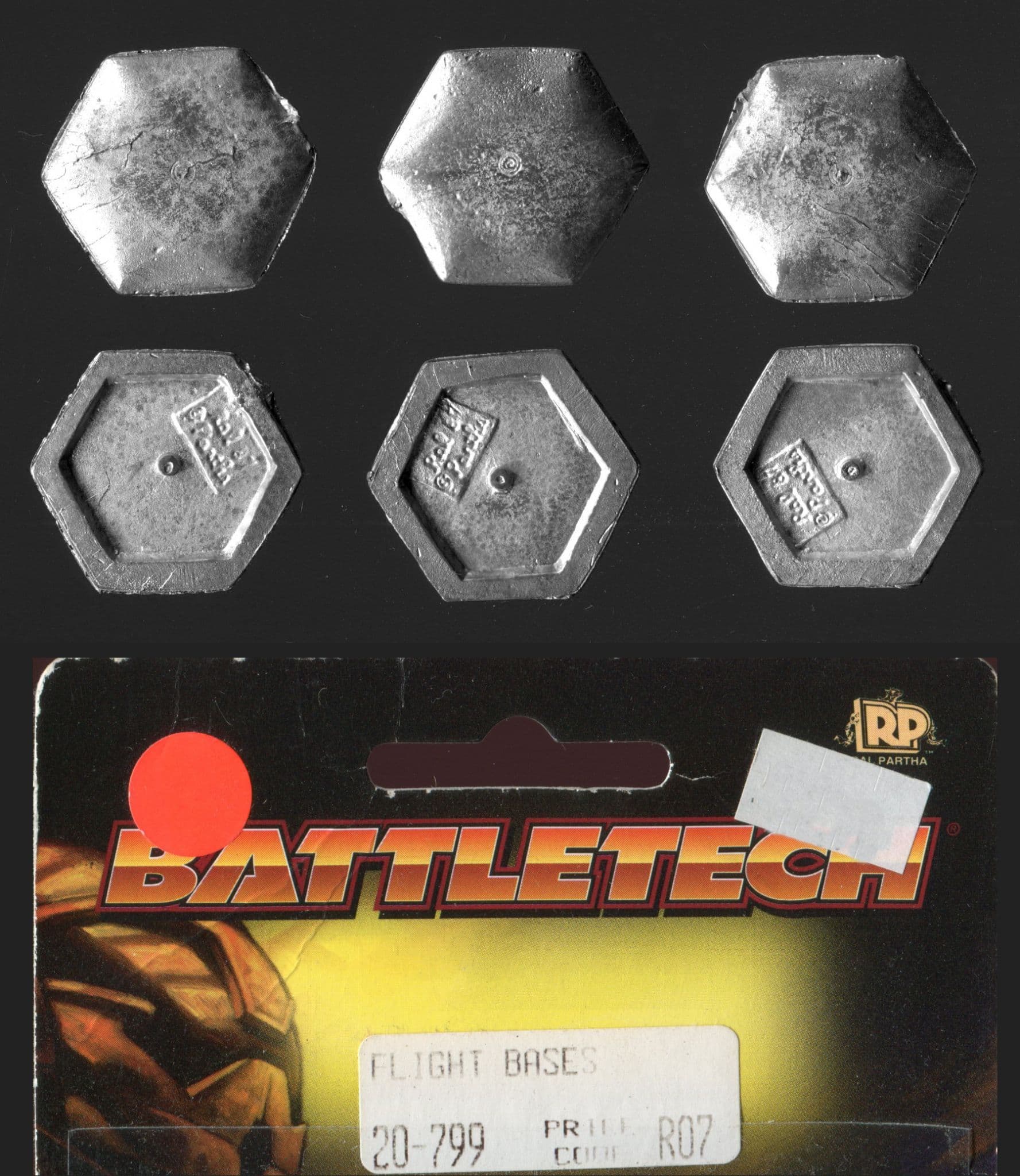 Ral Partha Battletech Aerospace 20-799 Flight Hex Bases x 6