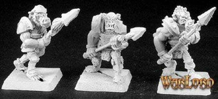 Reaper Miniatures 25mm/28mm Fantasy 14121 Bull Orc Spearmen 3 diff figs