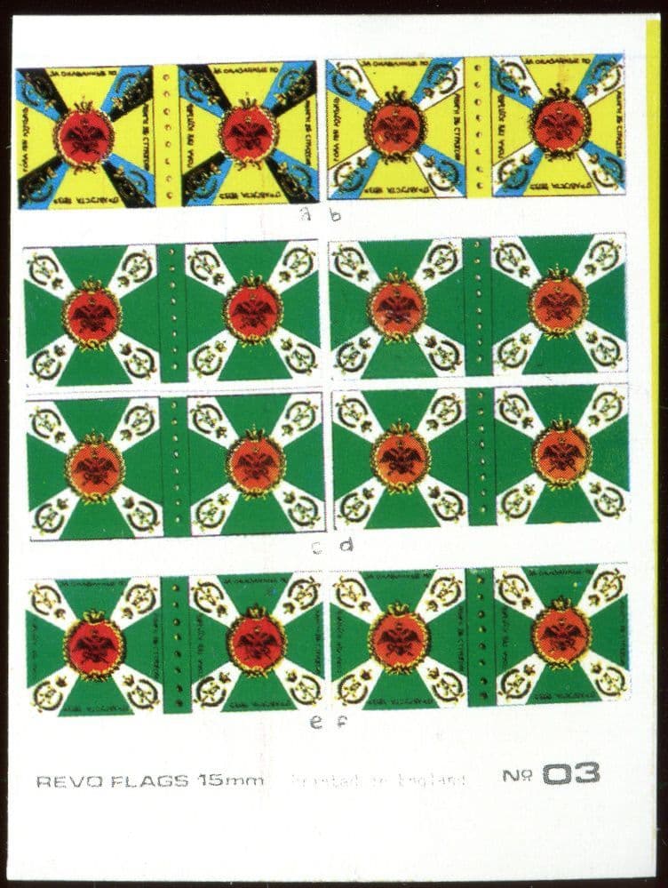 Revo Flags 15mm No 03 Napoleonic Russian Infantry 1813