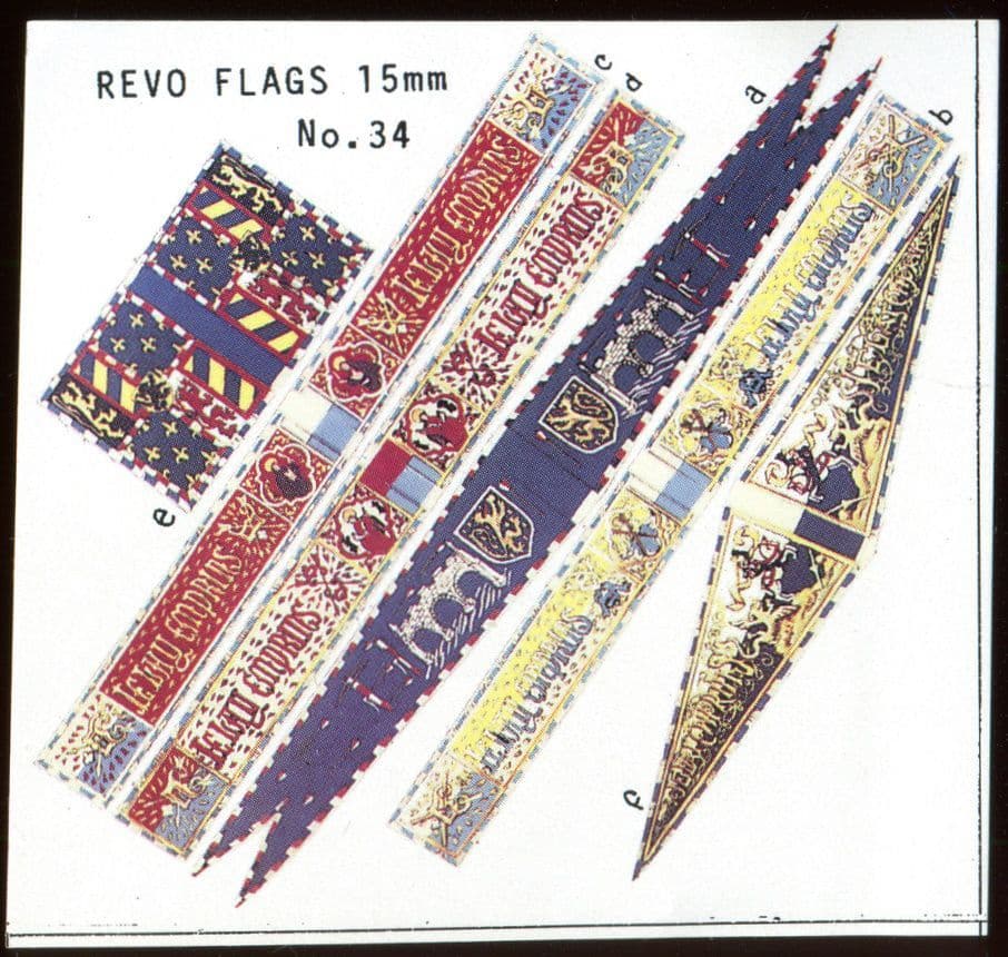 Revo Flags 15mm No 34 Burgundian Banners 11th-15th Century