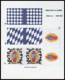 Revo Flags 15mm No 43 Marlburian War Bavarian Infantry