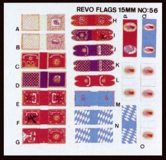 Revo Flags 15mm No 56 Marlburian War French & Bavarian Cavalry