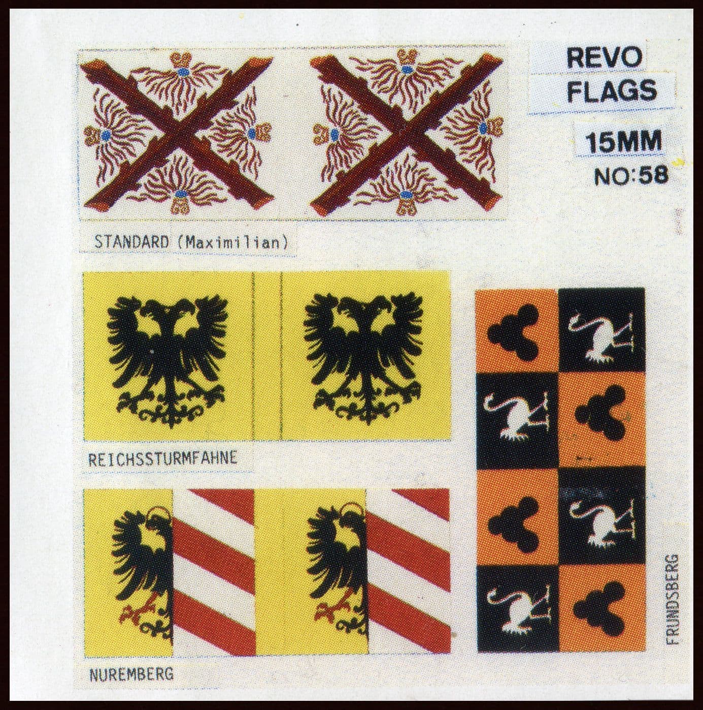 Revo Flags 15mm No 58 Landsknecht Banners