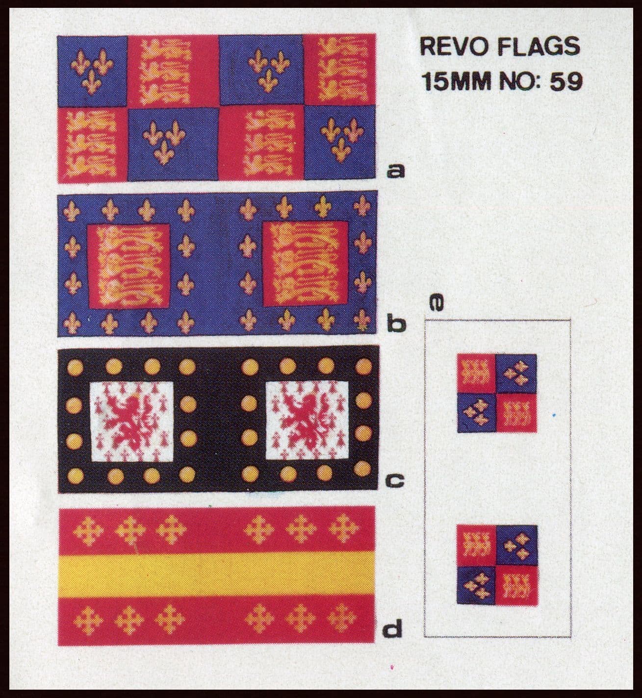 Revo Flags 15mm No 59 Hundred Years War Banners England