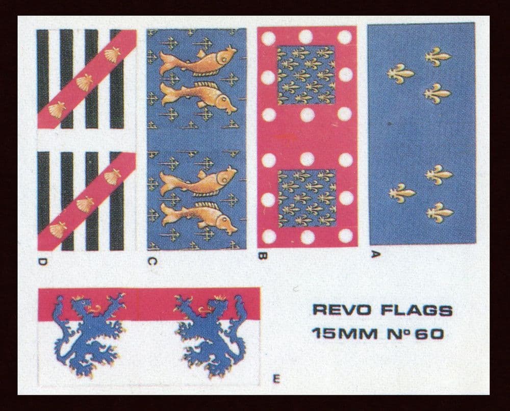 Revo Flags 15mm No 60 Hundred Years War Banners France