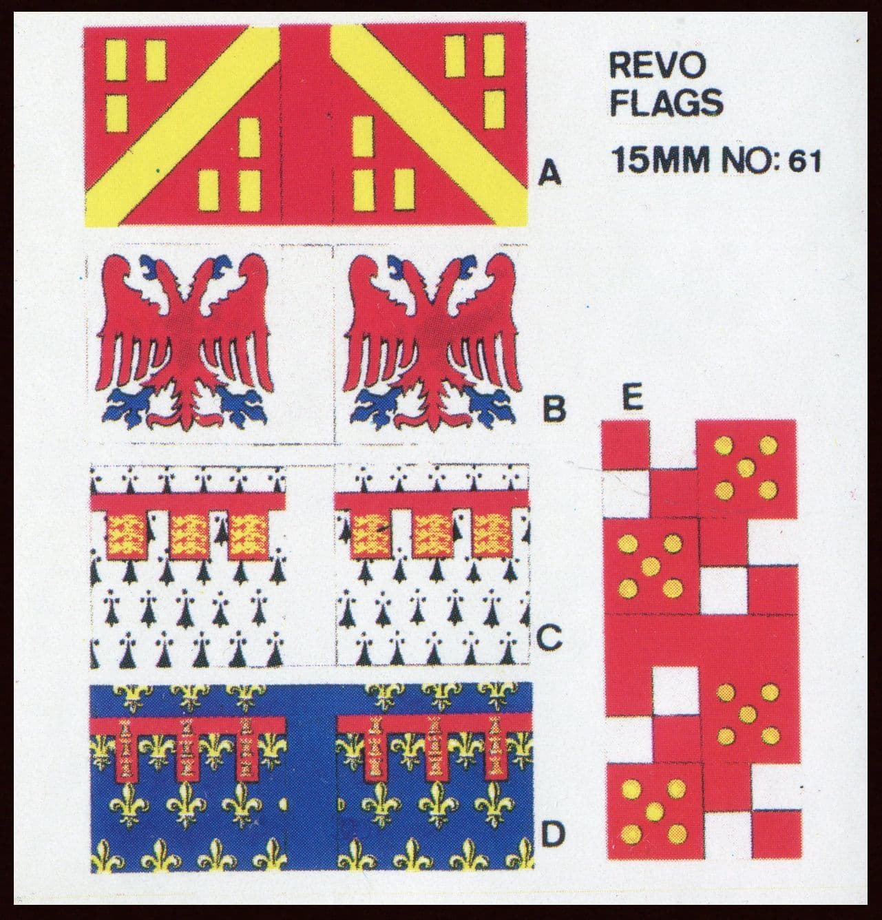 Revo Flags 15mm No 61 Hundred Years War Banners France